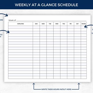 Employee Schedule, Weekly Schedule, Daily Schedule, Work Schedule Tool ...