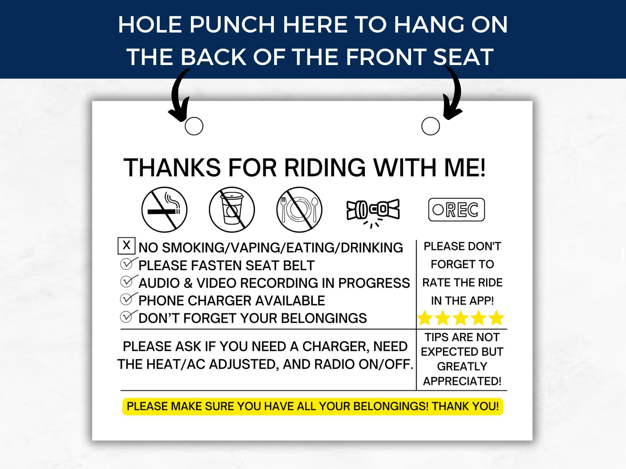 Printable Rideshare Sign, Rideshare Editable Template, Uber Sign, Lyft ...