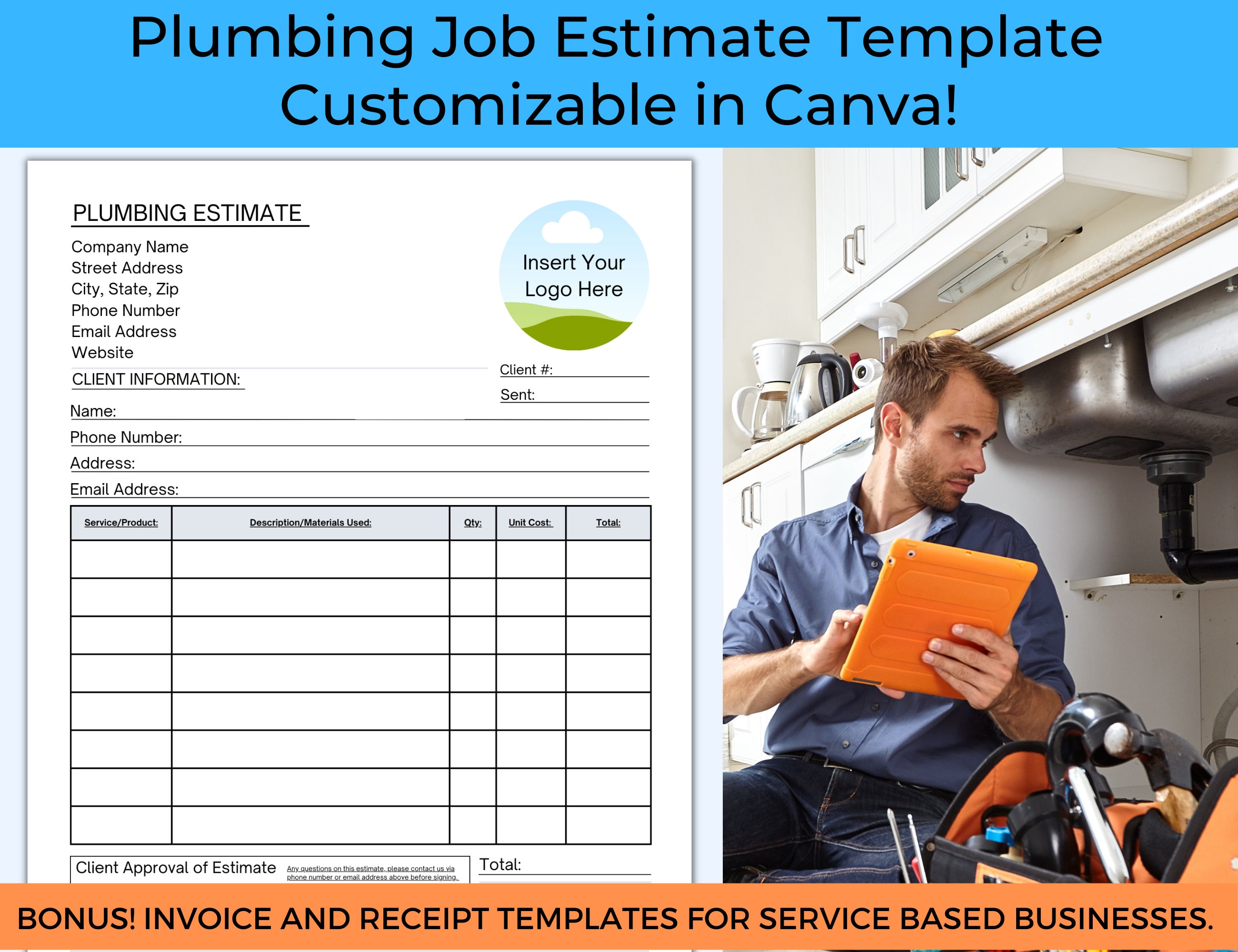 Plumbing Estimate, Plumbing Business Templates, New Home Plumbing ...