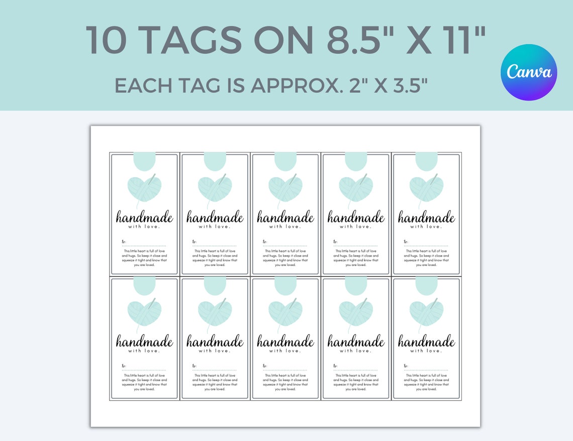 Printable Care Tag, Care Labels, Handmade for You, Washing Instructions ...