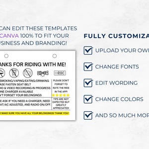 Printable Rideshare Sign, Rideshare Editable Template, Uber Sign, Lyft ...