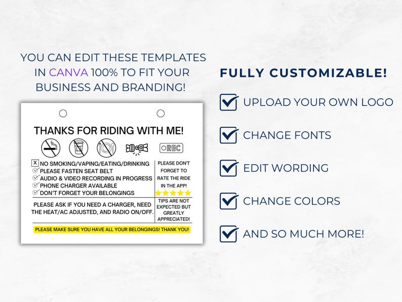 Printable Rideshare Sign, Rideshare Editable Template, Uber Sign, Lyft ...