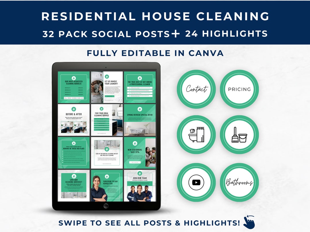 Cleaning Company Social Media Post, House Cleaning Instagram ...