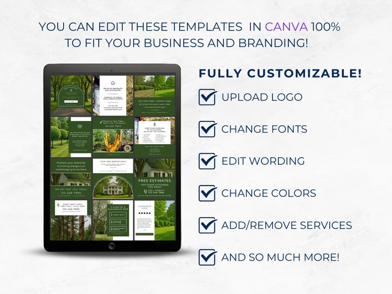 Tree Service Business, Tree Trimming Company, Social Media Templates ...