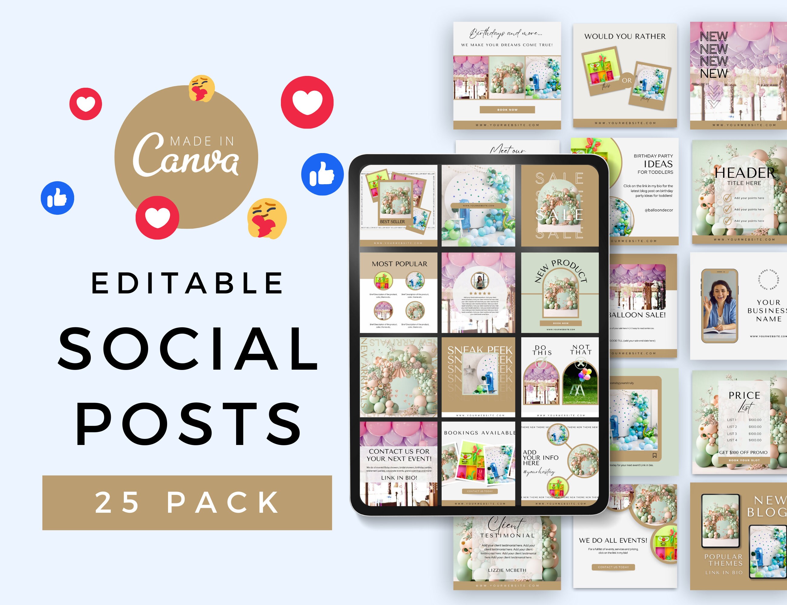 Balloon Decor Social Media Posts, Instagram, Facebook, Social Media ...