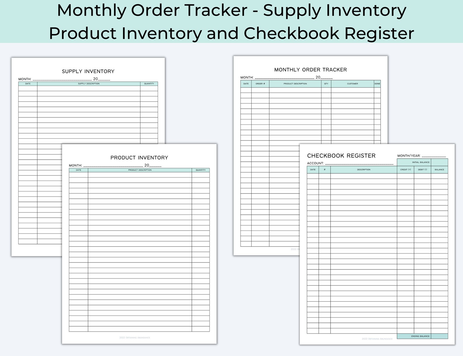 Checking Register, Profit and Expense Tracker, Business Travel Expense ...