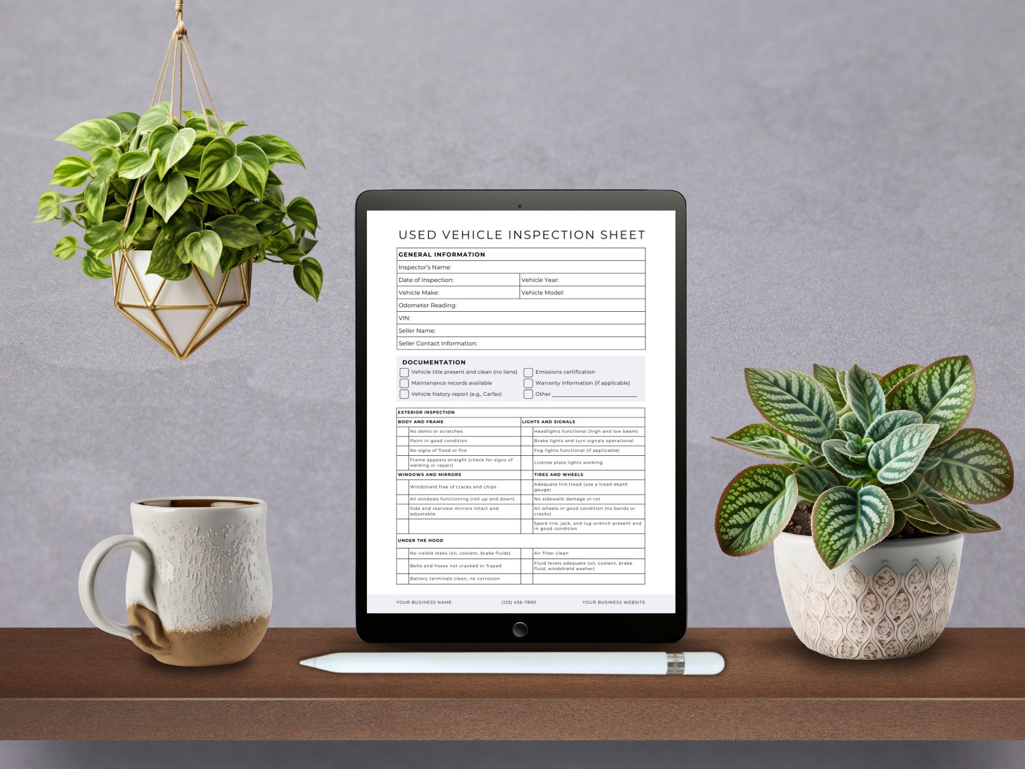 Used Vehicle Inspection Checklist, Second Hand Car Inspection Sheet ...