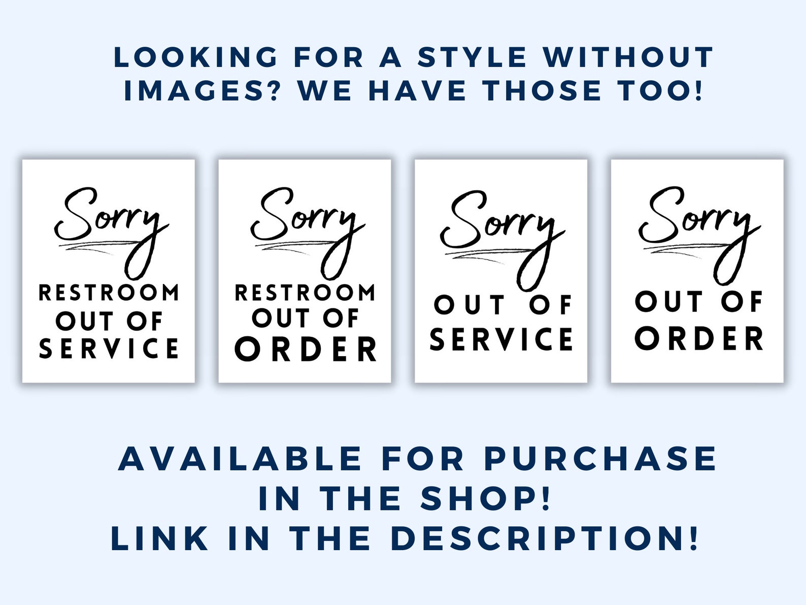 Printable Out of Service Sign, Out of Order Sign, Essential Signs for ...