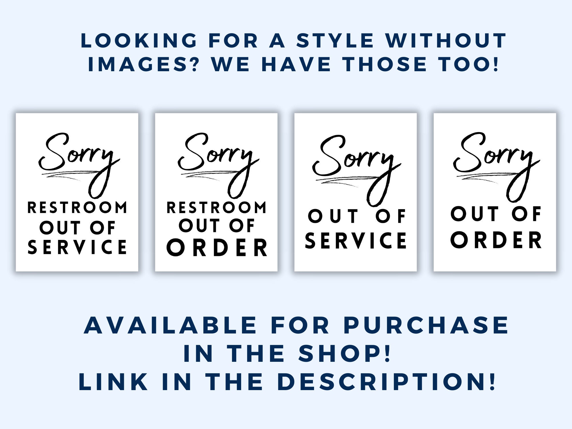 Printable Out of Service Sign, Out of Order Sign, Essential Signs for ...