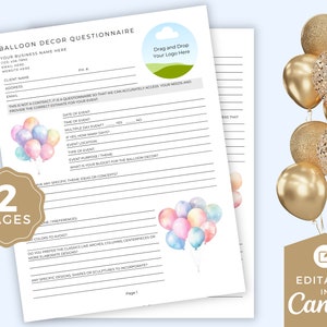 Balloon Decor Questionnaire, Balloon Decorations, Event Planning ...