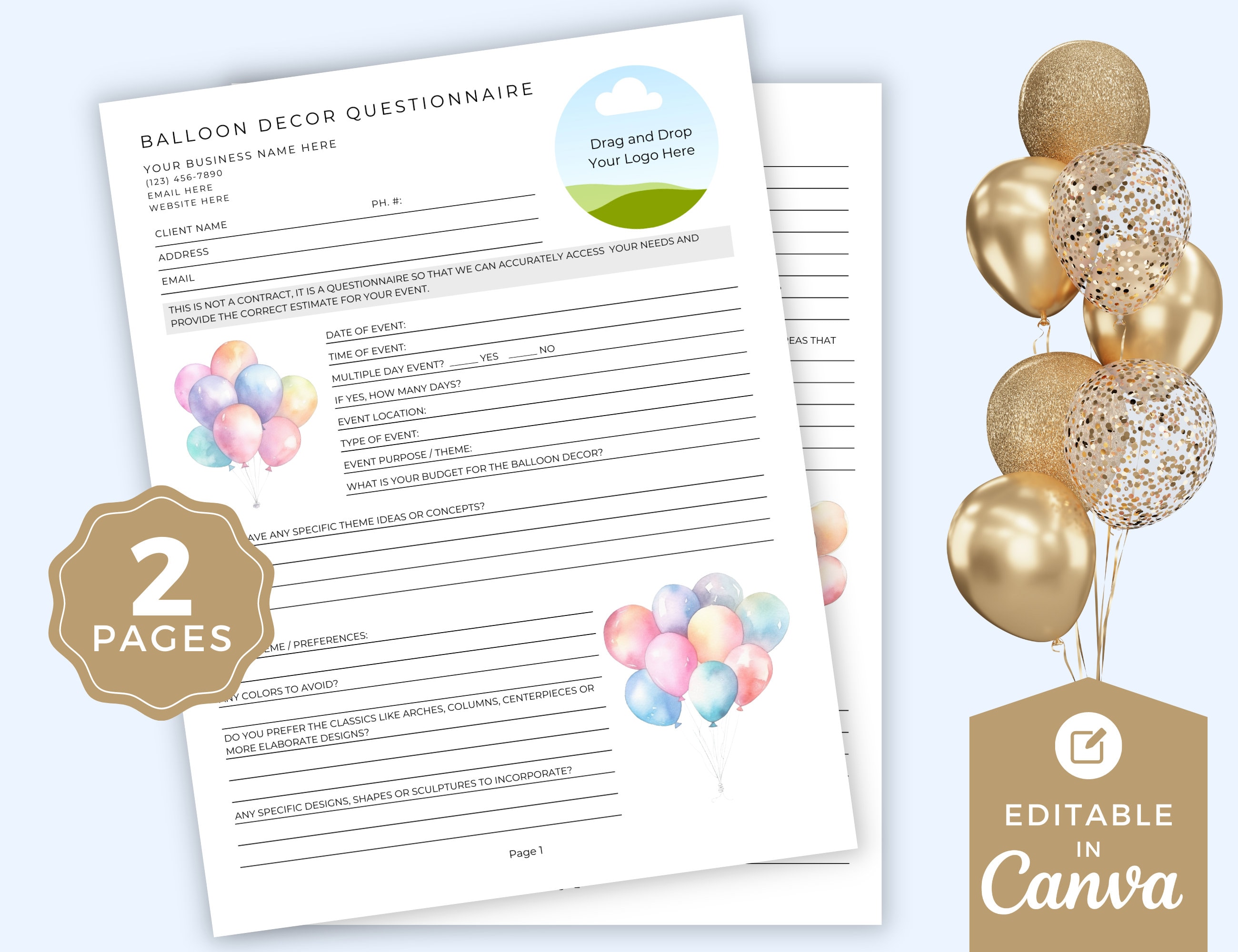 Balloon Decor Questionnaire, Balloon Decorations, Event Planning ...