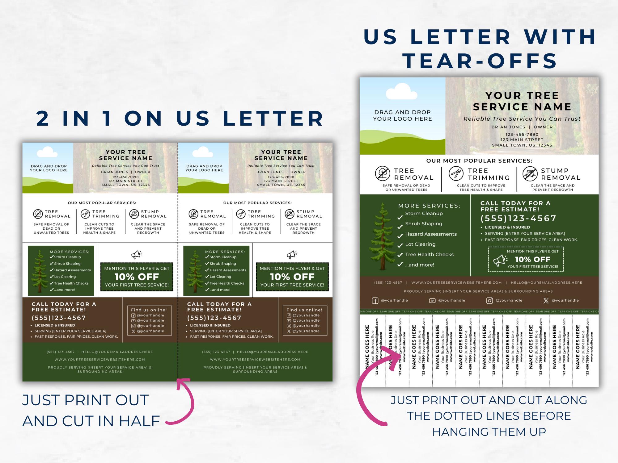 Tree Service Sales Flyer, Flyer Template Tree Removal, Tree Care Poster ...