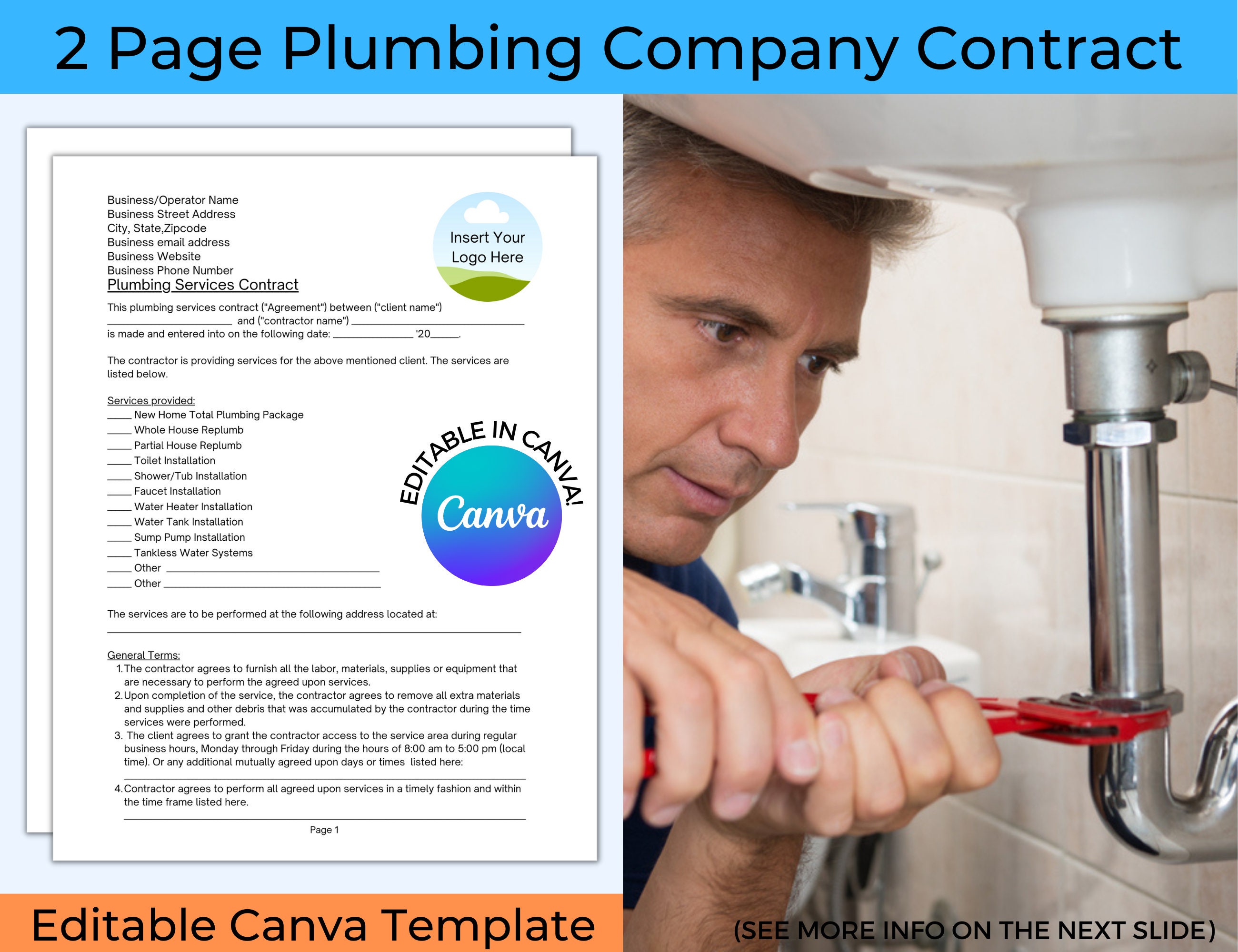 Plumbing Contract, Plumbing Company, Plumber Contract, New Home ...
