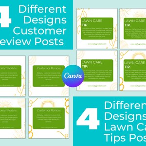 Landscaping Instagram Templates Landscaper Social Media Lawn | Etsy