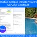 Residential Pool Maintenance Contract, Pool Cleaning Contract, Pool ...