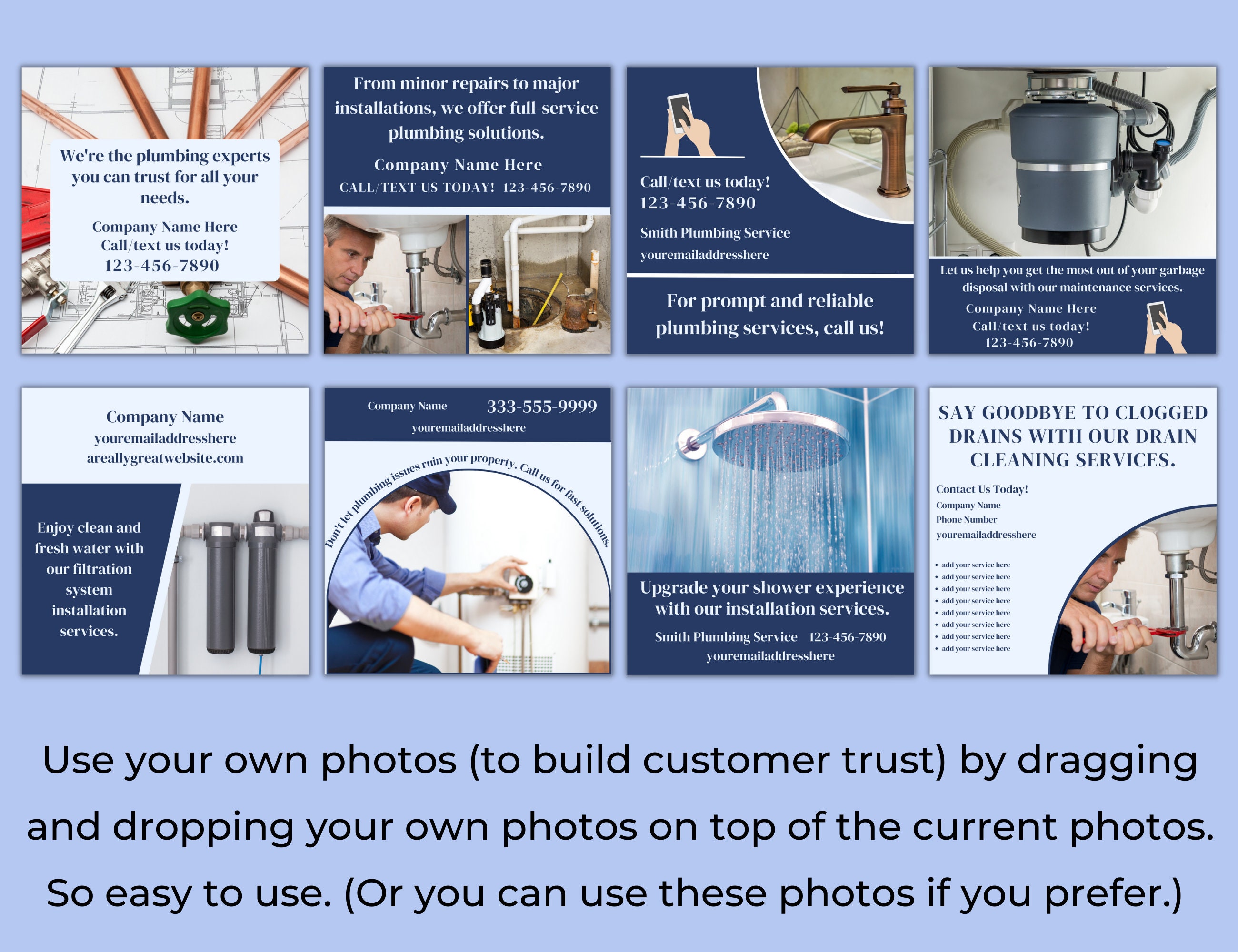 Instagram Post for Plumbing Service, Facebook Post for Plumbers, Social ...
