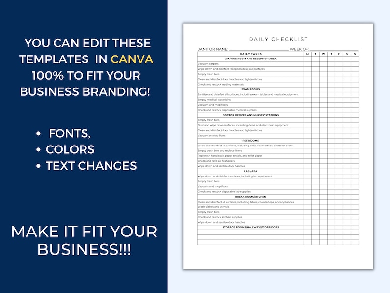 Commercial Cleaning, Cleaning Business Checklist, Doctor Office ...