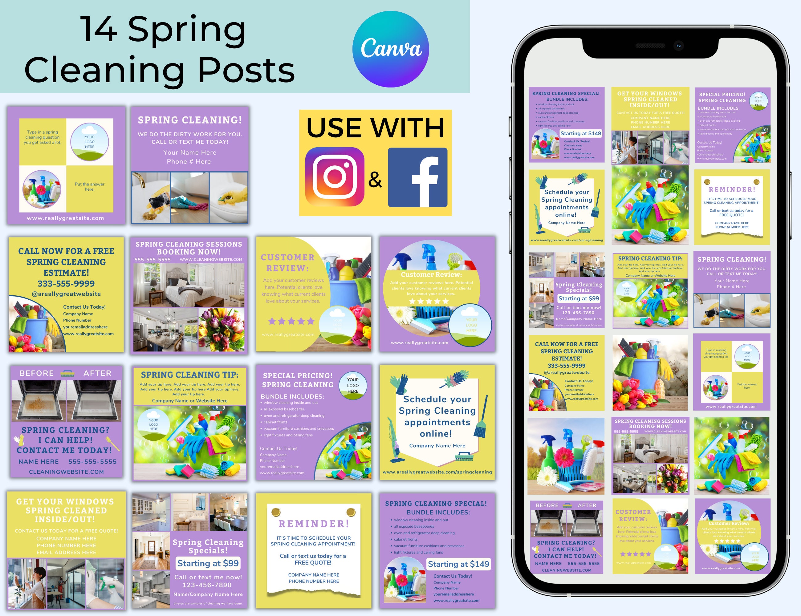 Spring Cleaning Instagram Stories, Cleaning Business Facebook Post ...