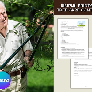 Tree Trimming Contract Template, Tree Removal Service Agreement, Canva ...