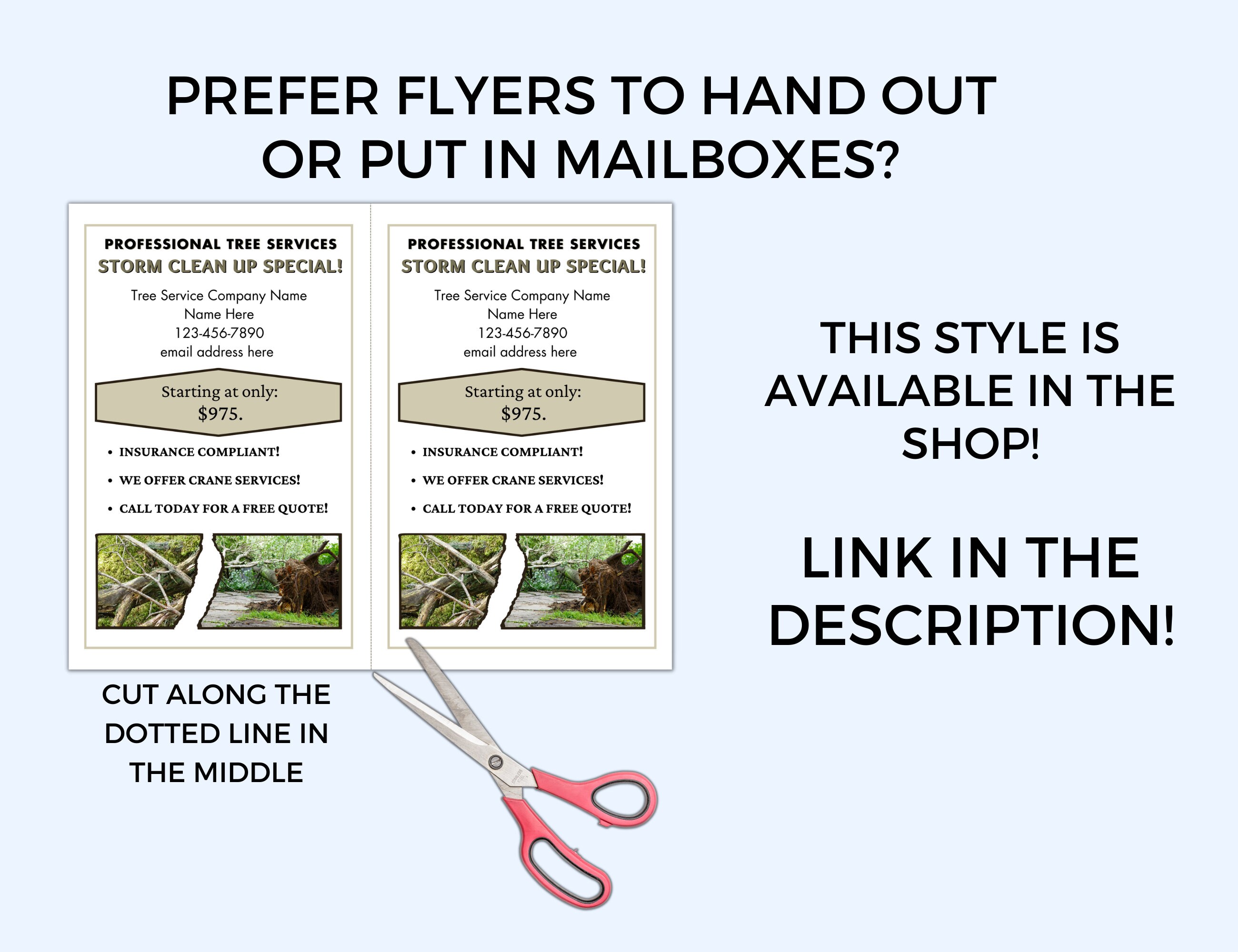 Editable Storm Cleanup Flyer, Storm Clean up Flyer With Tear Offs, Tree ...