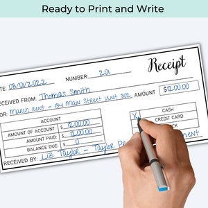 Printable Rent Payment Ledger, Monthly Rent Payment, Landlord Ledger ...