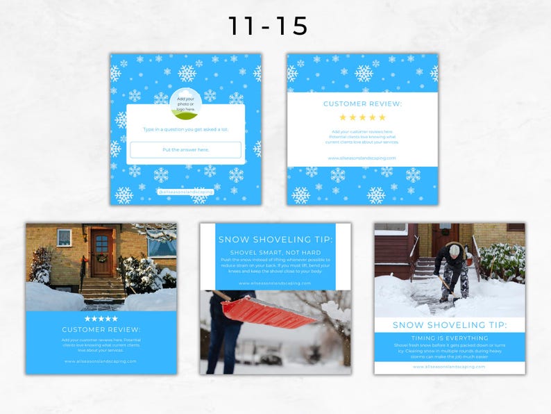 Snow Plowing Instagram Post, Snow Removal Facebook Post, Canva Editable ...