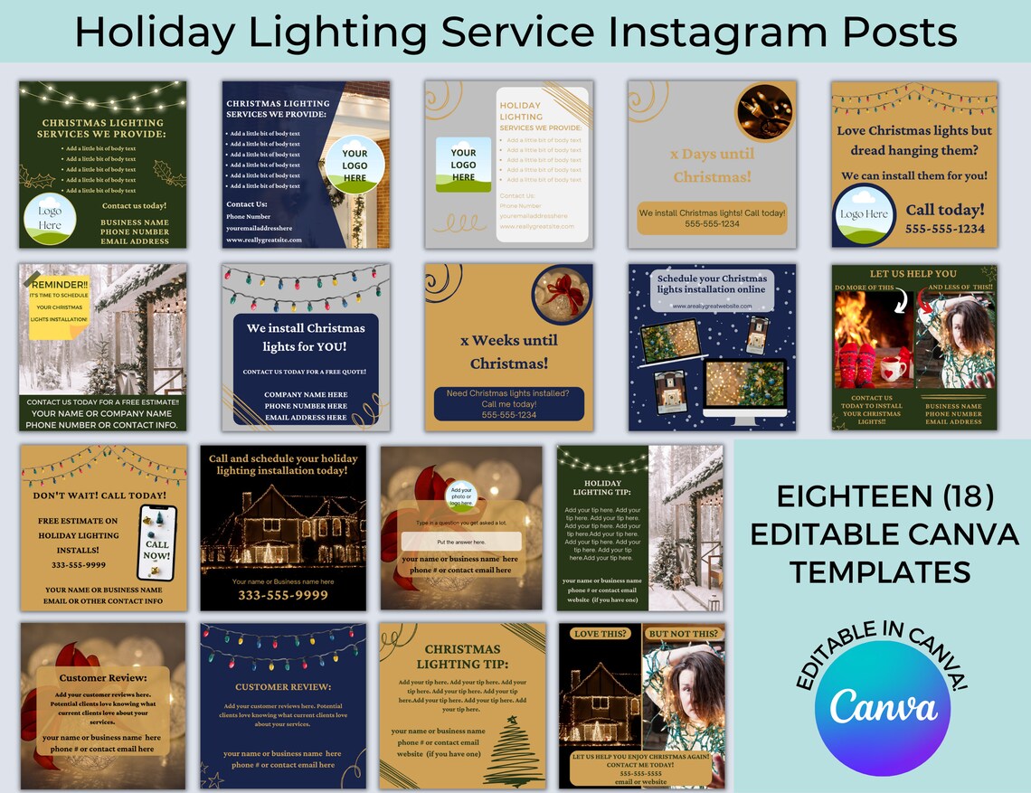 Christmas Light Contract, Hanging Christmas Lights Contract, Holiday ...