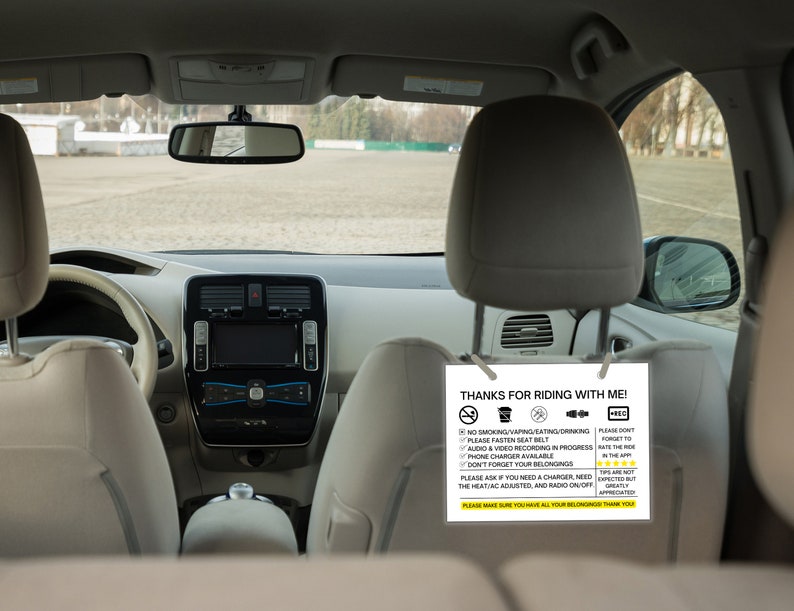 Printable Rideshare Sign, Rideshare Editable Template, Uber Sign, Lyft ...