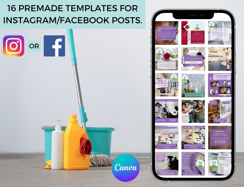 Residential Cleaning Instagram Post, Cleaning Business Facebook Post ...