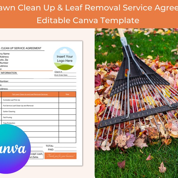Leaf Removal Flyer - Etsy