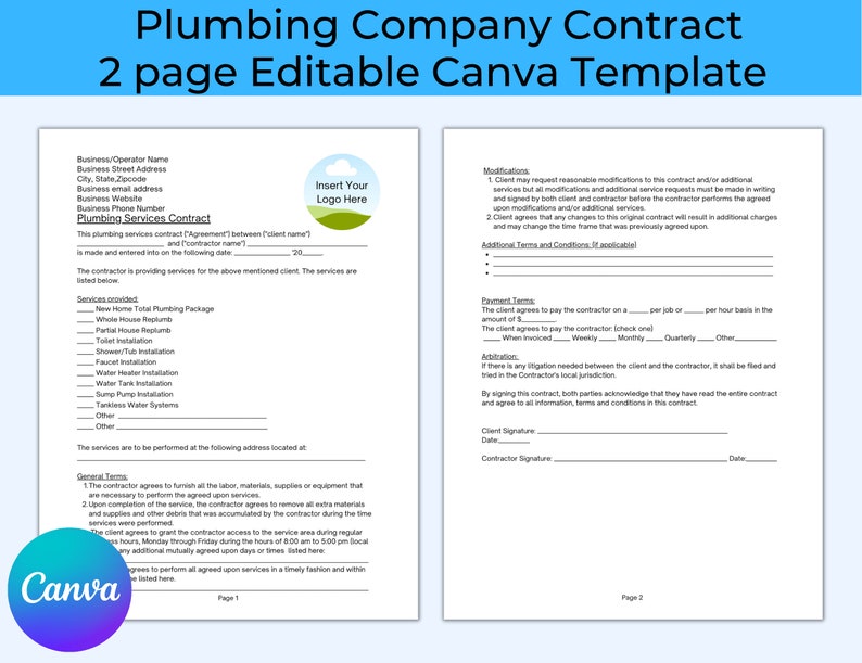 Plumbing Contract, Plumbing Company, Plumber Contract, New Home ...