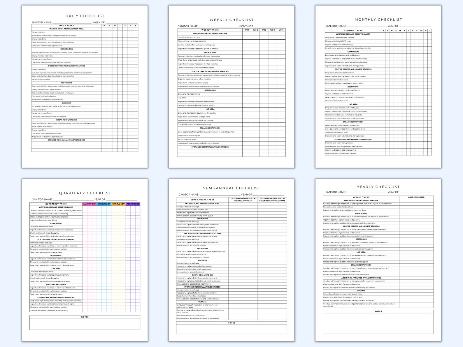 Commercial Cleaning, Cleaning Business Checklist, Doctor Office ...