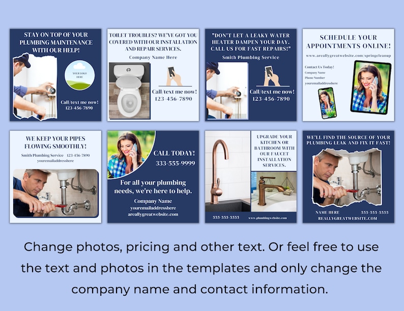 Instagram Post for Plumbing Service, Facebook Post for Plumbers, Social ...