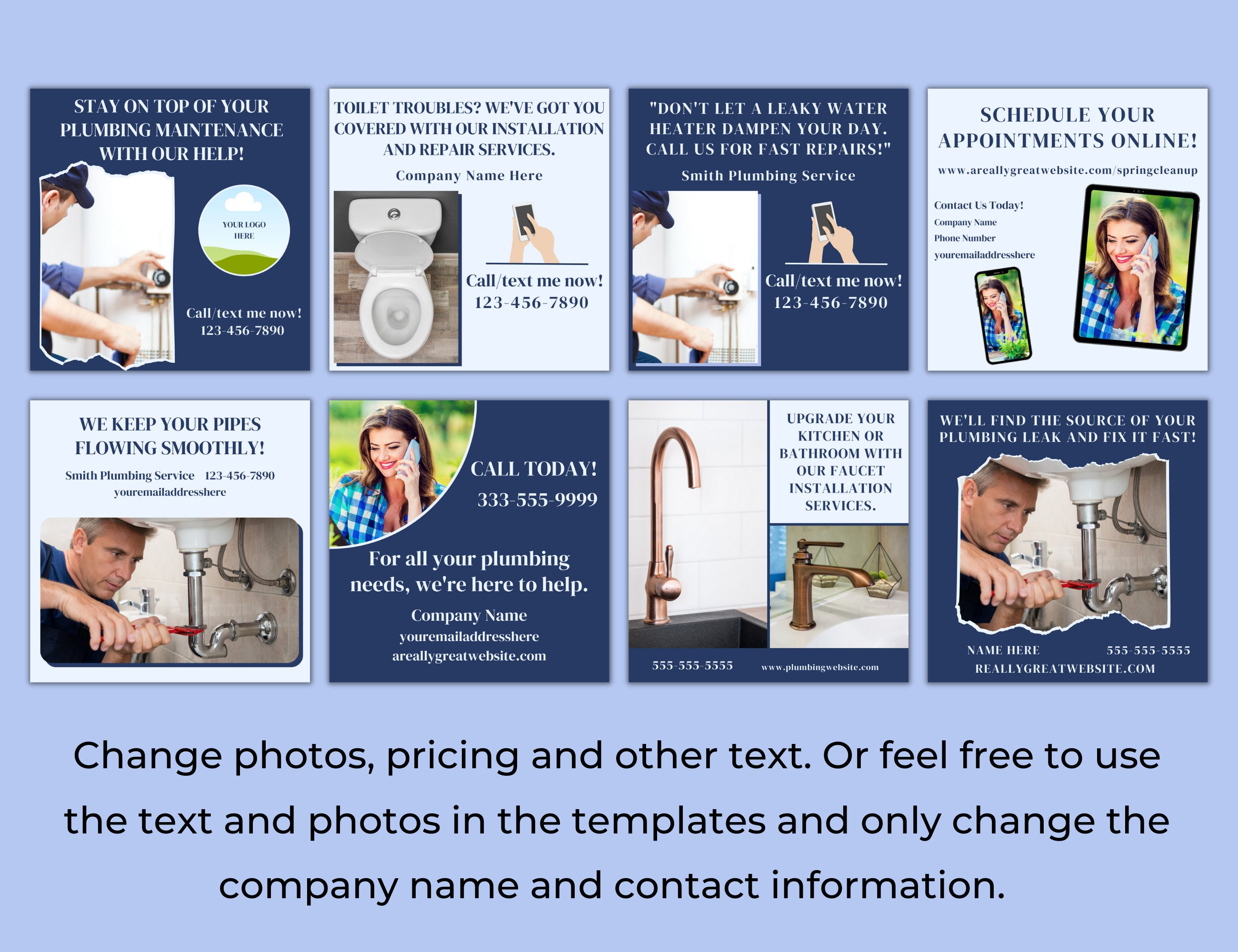 Instagram Post for Plumbing Service, Facebook Post for Plumbers, Social ...