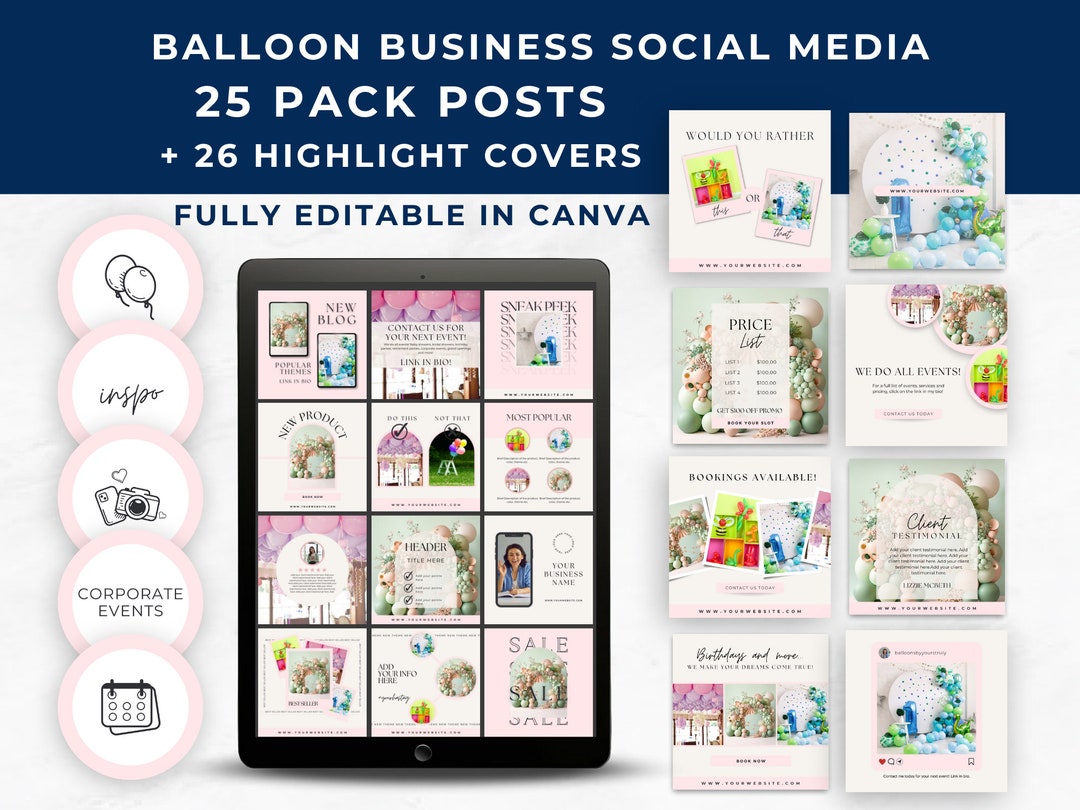 Balloon Decor Social Media Post, Instagram, Facebook, Social Media ...