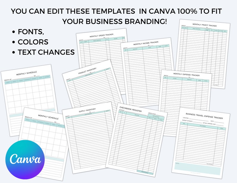 Checking Register Profit and Expense Tracker Business Travel - Etsy