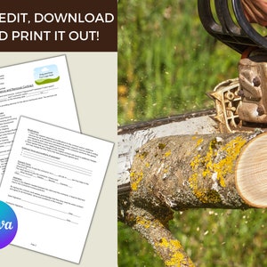 Tree Trimming Contract Template, Tree Removal Service Agreement, Canva ...