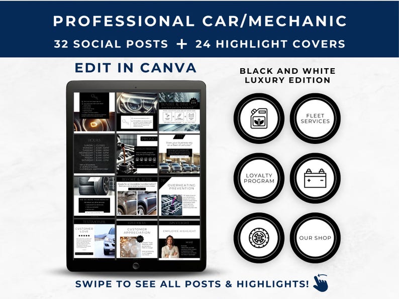Mechanic Social Media, Instagram Template Car, Vehicle Information ...