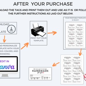 Printable Care Tag, Care Labels, Handmade for You, Washing Instructions ...