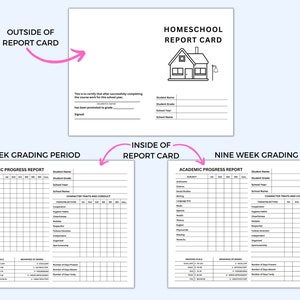 Homeschool Report Card, Printable Report Card, Editable Report Card ...