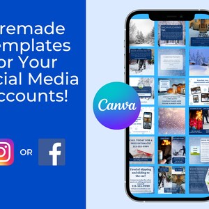Snow Plowing Instagram Post, Snow Removal Facebook Post, Canva Editable ...