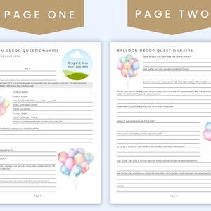 Balloon Decor Questionnaire, Balloon Decorations, Event Planning ...