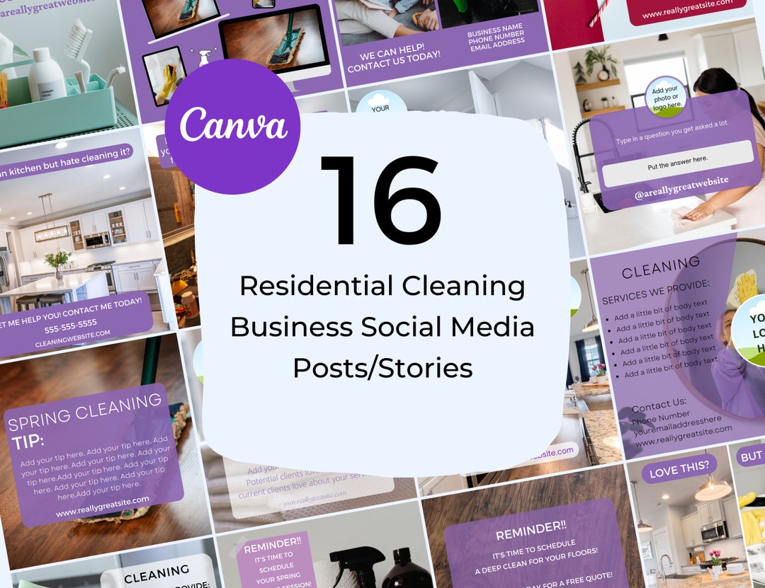 Residential Cleaning Instagram Post, Cleaning Business Facebook Post ...