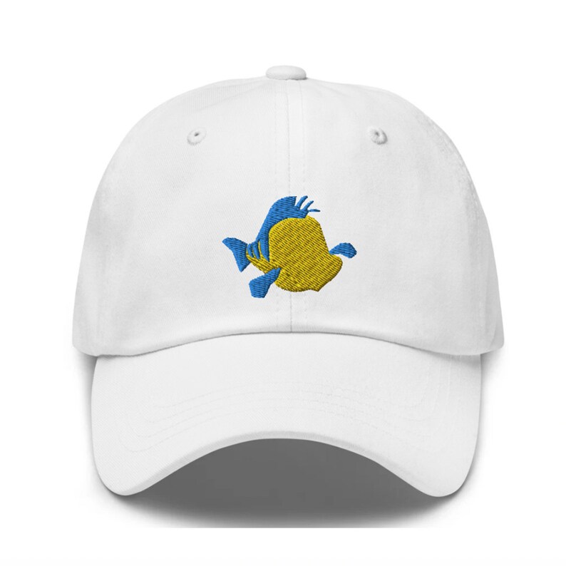 Little Mermaid flounder Embroidered Hat - Etsy