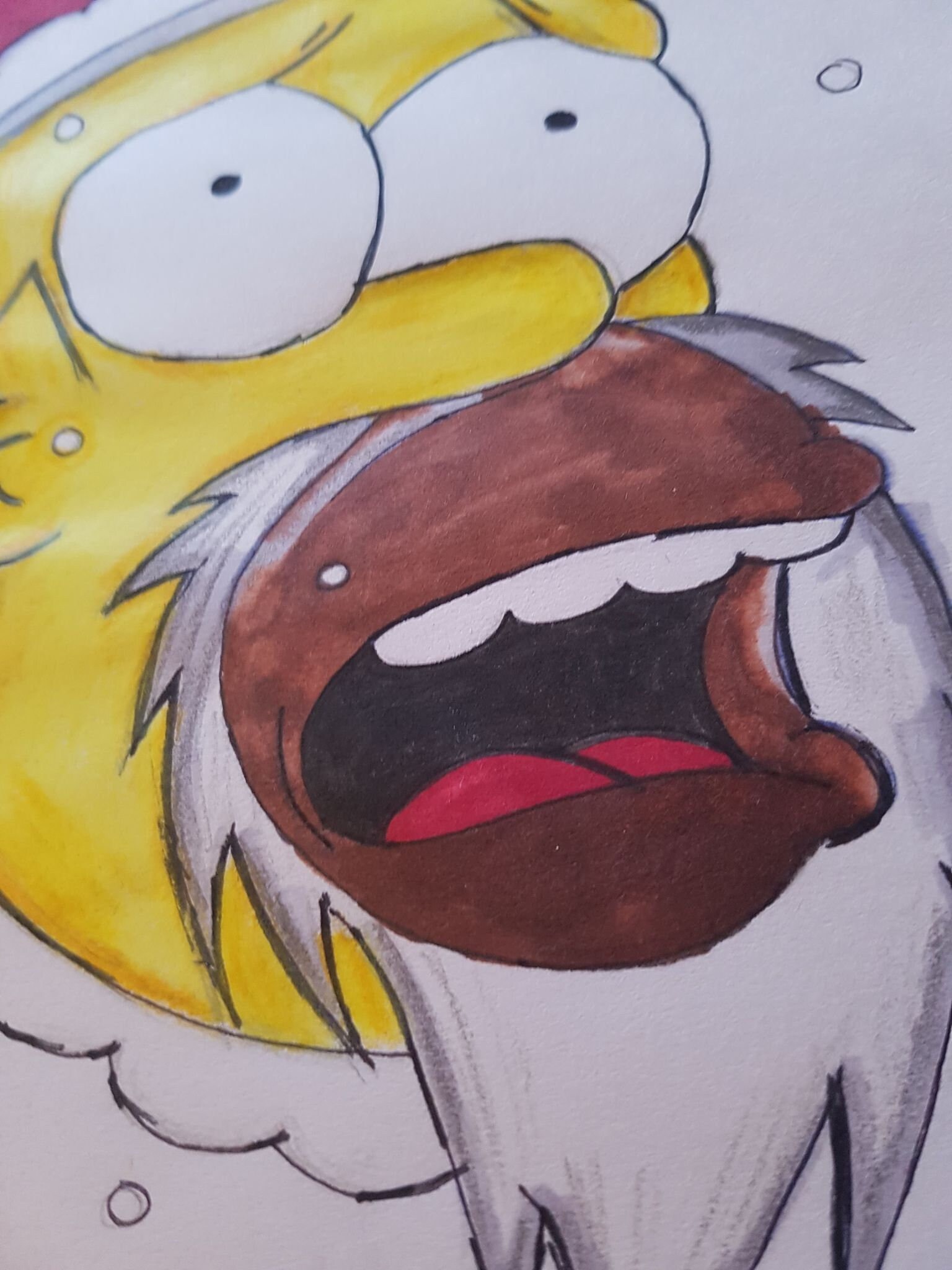 Homer Simpson Dressed as Santa Claus original Art Piece - Etsy
