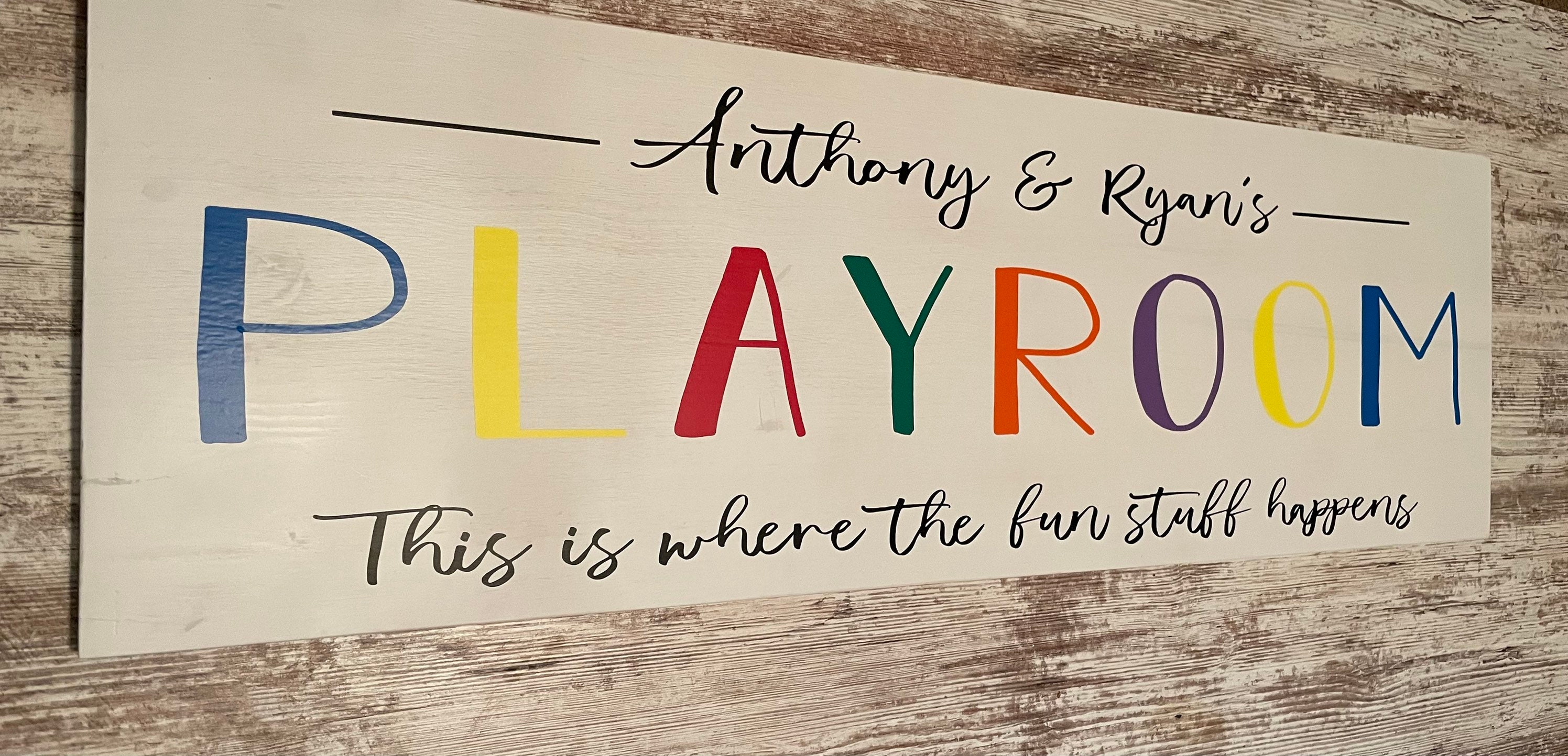 Playroom Sign Childrens Playroom Sign Personalized Playroom Sign ...