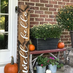 Hello There,welcome Sign, Front Door Welcome Sign, Wood Welcome Sign ...