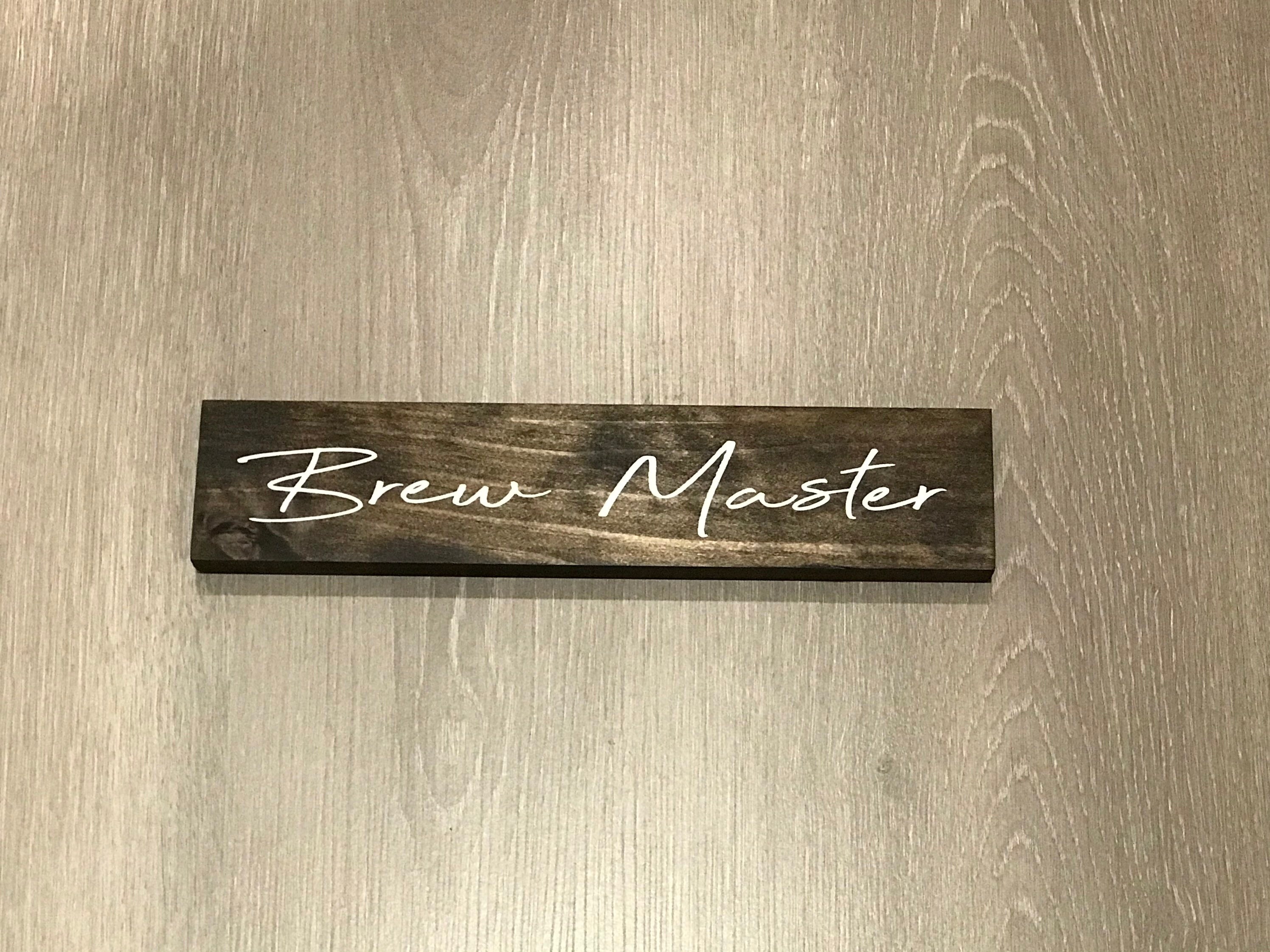 Brew Master Sign| Coffee Sign| Bar Sign| Bar Decor| Kitchen Sign ...