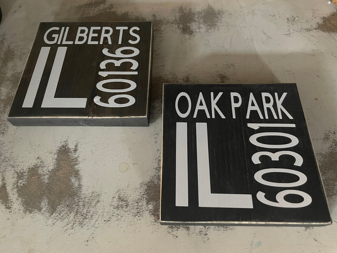 Custom City State Zip Code Sign| Zip Code Sign| Realtor Zip Code Gift ...