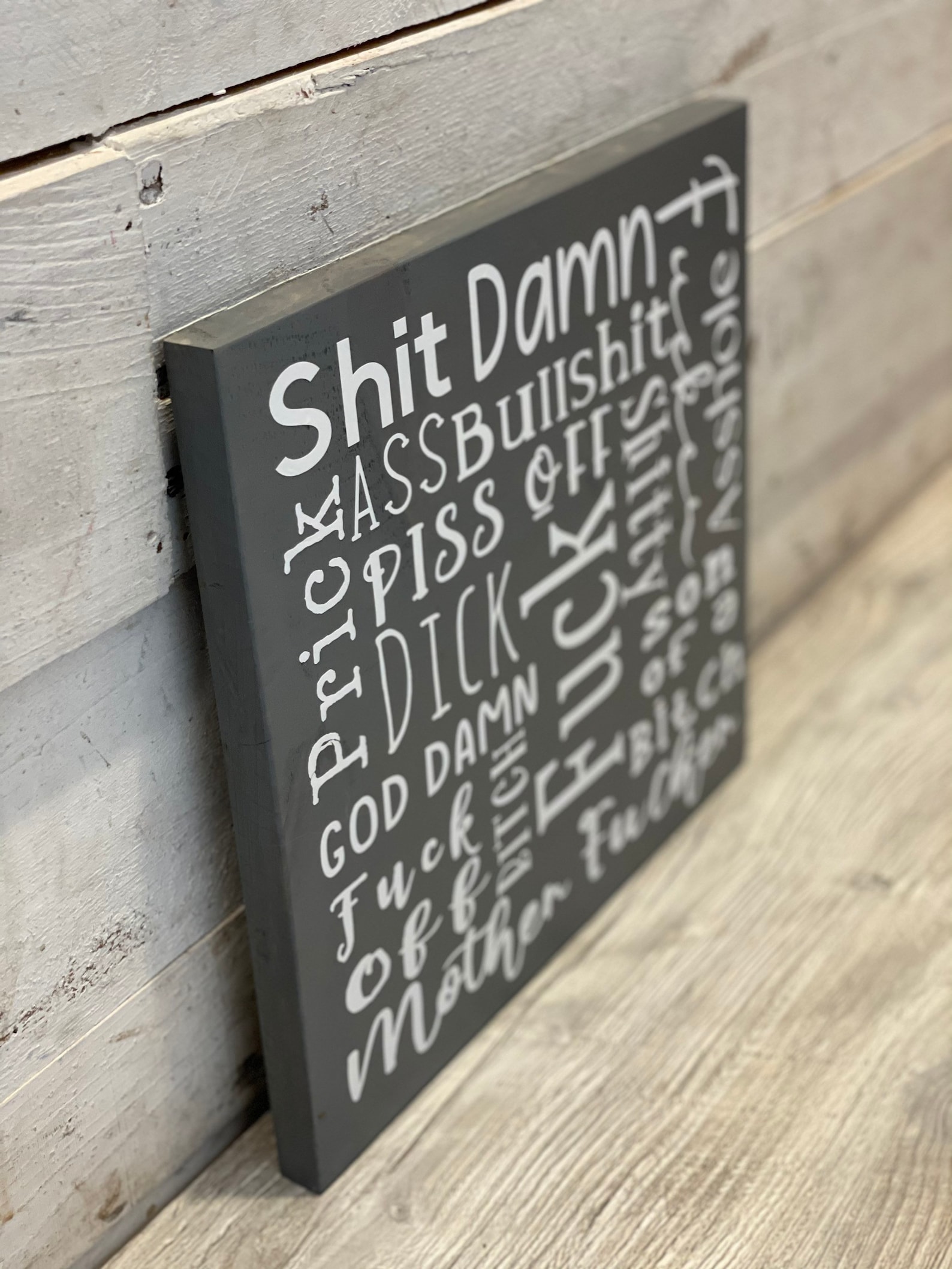 Explicit Sign Swear Word Sign Cuss Word Sign Gag Gift - Etsy